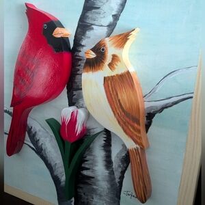 Woodwork by Romeo | Art | Carved Cardinal Bird Art Woodwork By Romeo ...
